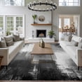 Area Rug 60×96in, Vintage Gray Color Block Texture Floor Carpet Living ...