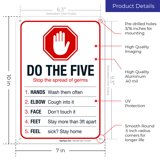 Do The Five Sign, Safety Warning Sign, 10x7 Aluminum - Walmart.com