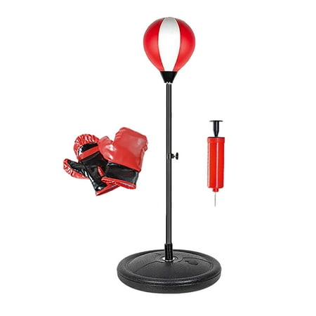 Punching Bag for Kids, with Gloves with Adjustable Stand Hand Pump ...