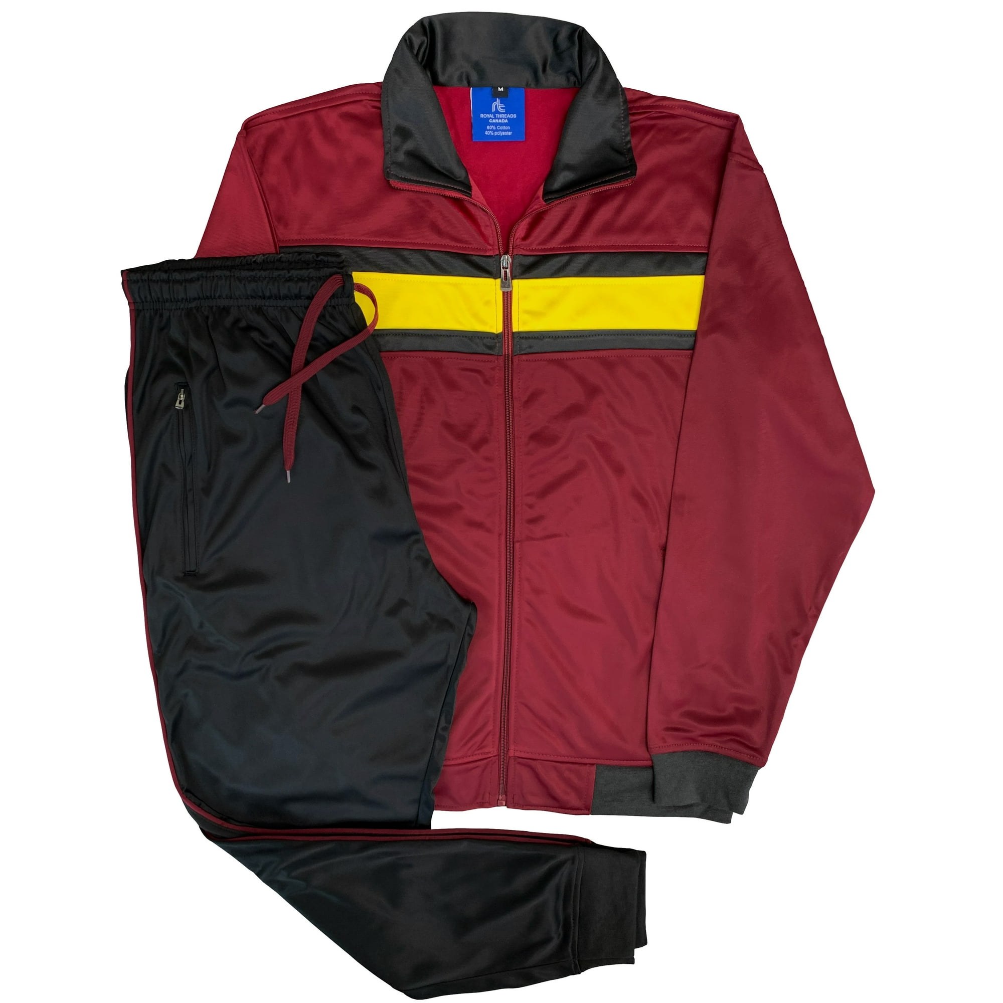 Click here for Royal Threads Mens Tracksuit Contrast Color 2-Piec... prices