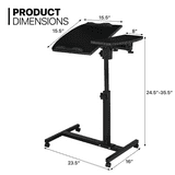 MoNiBloom Mobile Lifting Computer Desk, Multifunctional Standing Table ...