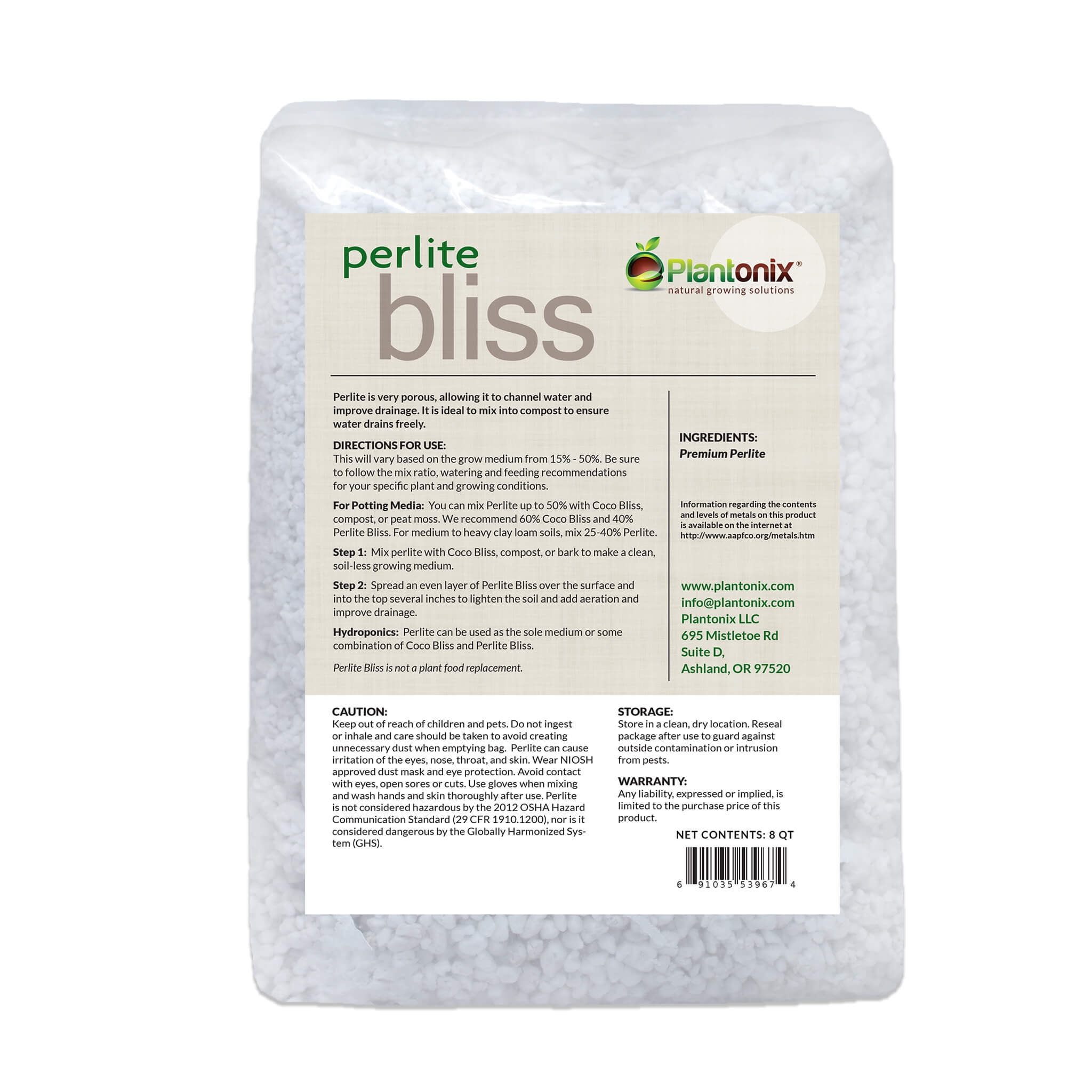 Buy Plantonix Perlite Bliss Premium Horticultural Grade Perlite - 24 ...