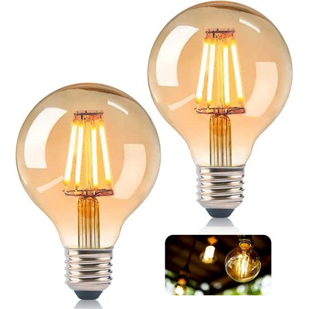 Vintage Light Bulb, G80 Edison LED Lamp Antique Light Bulb Globe Bulb ...