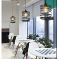 FSLiving H-Type Track Pendant Light, Industrial Edison Black Cage Lamp ...