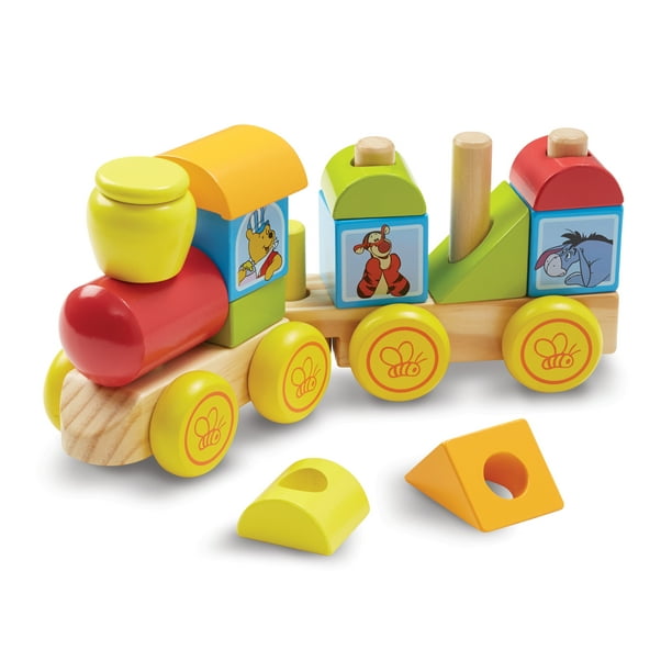 Melissa & Doug Disney Winnie The Pooh Wooden Stacking Train, 14 Pieces ...
