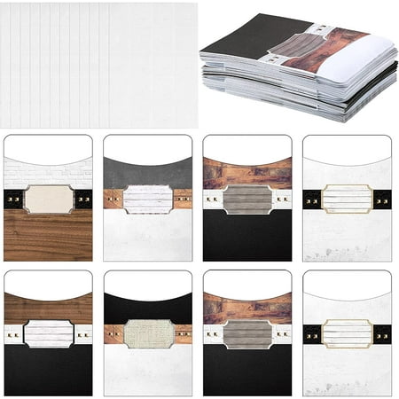 90 Pieces Library Pockets Small Library Envelopes Self-Adhesive Packets ...