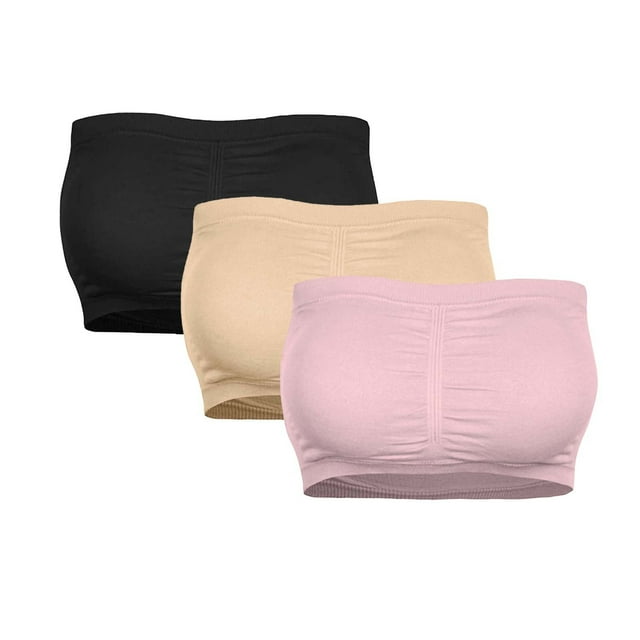 Lowprofile Double Plus Size Strapless Bras for Women Bandeau Tube ...