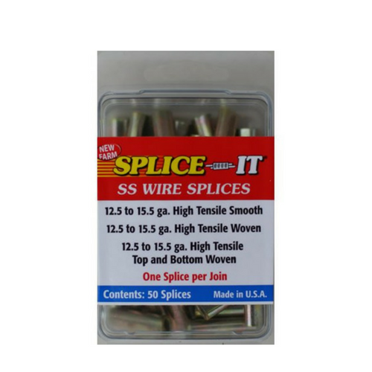 New Farm LBW5 Barbed Wire Fence Splice-IT, 50/Pack, Stainless Steel ...