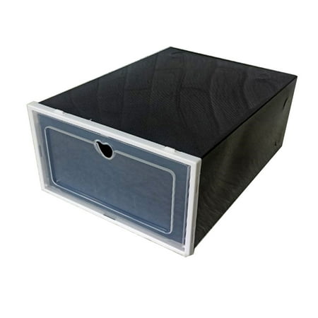 Clear PP Stackable Dust-proof Flip Drawer Shoes Box Storage Container ...