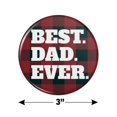 Best Dad Ever Red Black Plaid Kitchen Refrigerator Locker Button Magnet ...