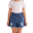 CUZIBR Girls Toddler Kids Denim Shorts Solid Color Cute A-Line Comfort ...