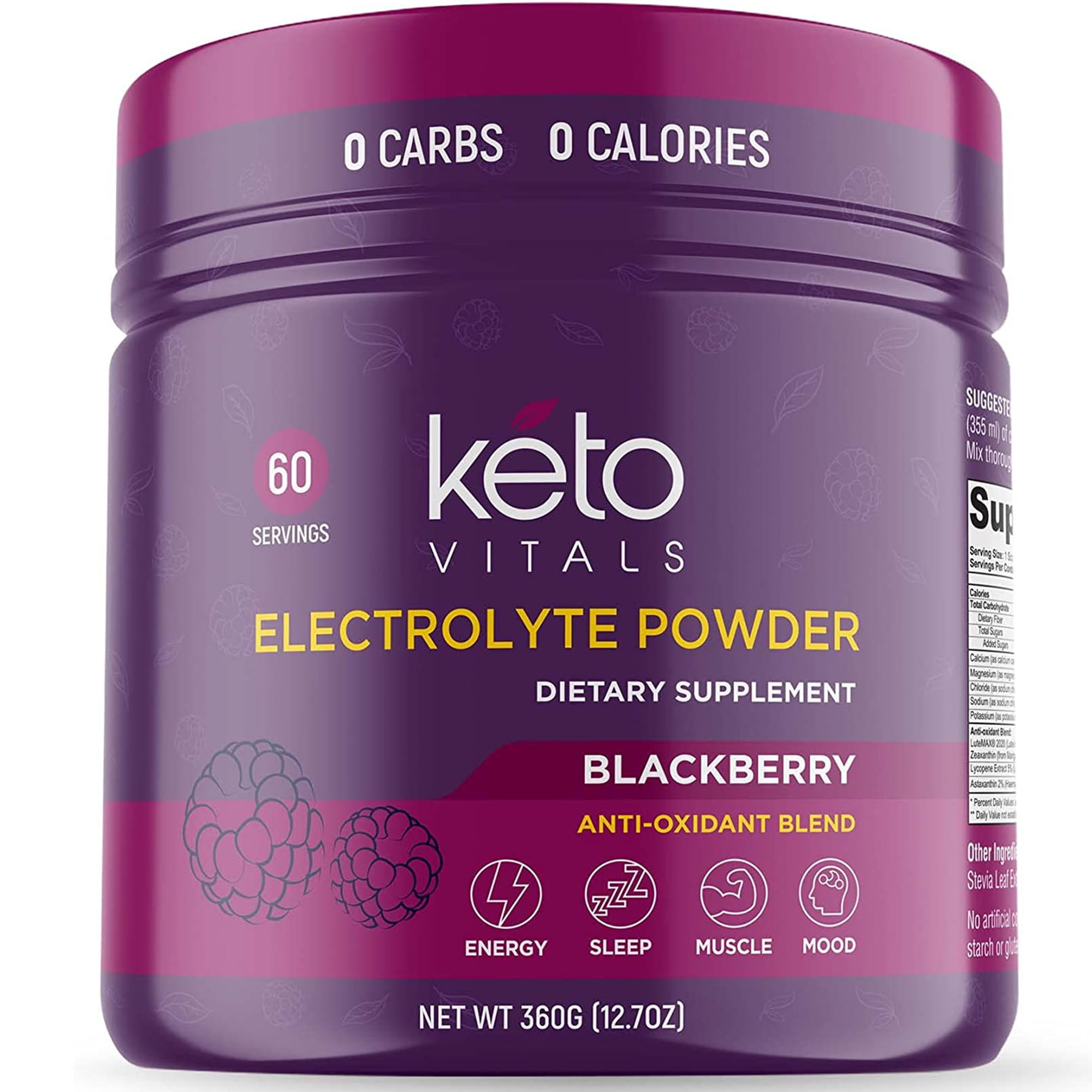Keto Vitals Keto Electrolytes Powder with Antioxidants for Hydration ...