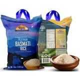 Rani Platinum White Basmati Rice Extra Long Aged 4-Pound Bag, 4lbs (1 ...