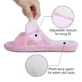 Litfun Women's Fuzzy Slippers Adjustable Terry Cloth Indoor Slippers Open Toe House Shoes with ...