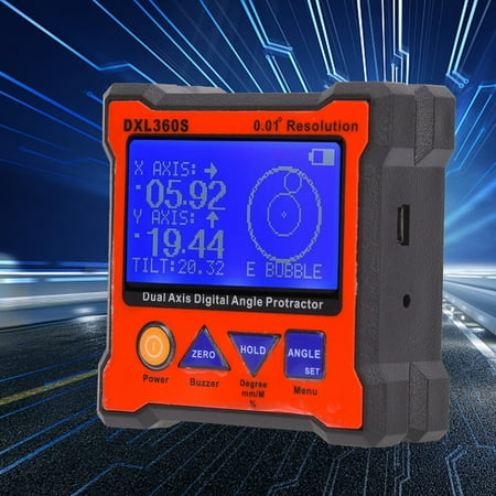 DXL360S Digital Protractor High Accuracy Single/Double Axes LCD Display ...