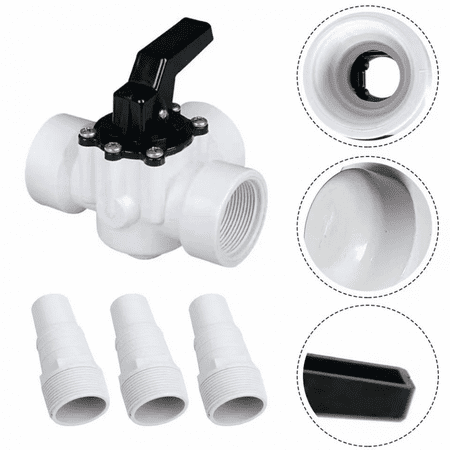 3 Way Shutter Valve, 1.5 Inch Pool Shutter Valve Replacement Pool Hose ...