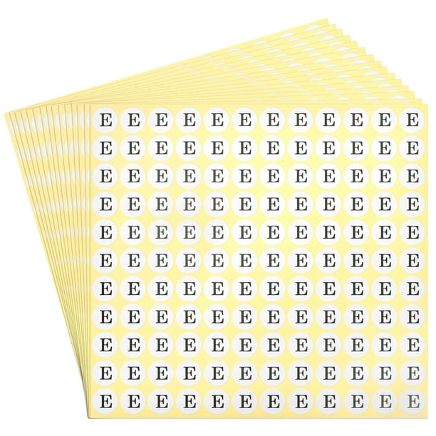 Alfabeto Letra Pegatinas 30 Hojas 3960uds Letra E Redondo Palo Letra ...