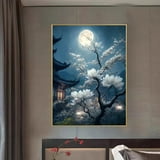 Moonlit Magnolia DIY 5D Diamond Art Kit – Full Drill Tranquil Night ...