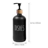 Raindrops Glass Shampoo Dispenser with Pump and Wood Tray for Stable ...