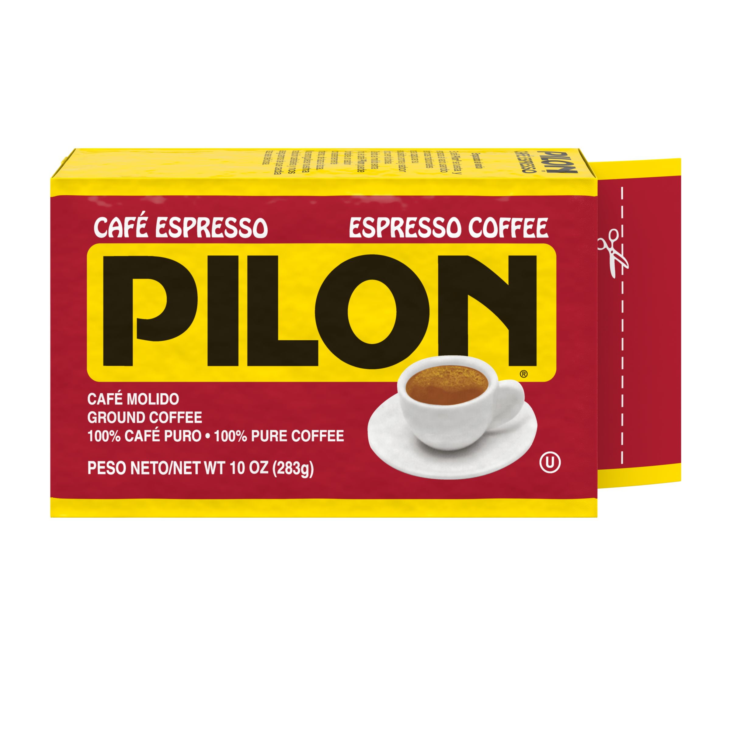 Pilon Espresso 100 % Arabica Coffee, 10-Ounce Bricks (Pack of 4 ...