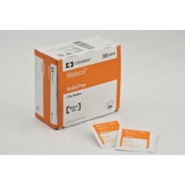 COVIDIEN Alcohol Prep Pad Webcol Isopropyl Alcohol, 70% Individual ...