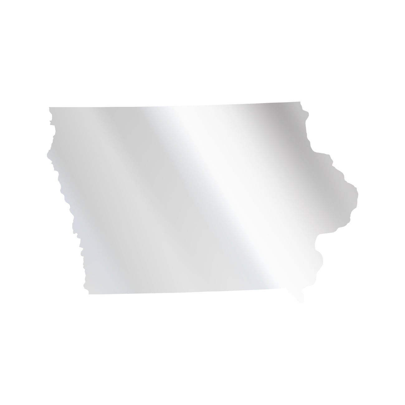 Iowa Shaped Sticker Decal Die Cut - Self Adhesive Vinyl - Weatherproof ...