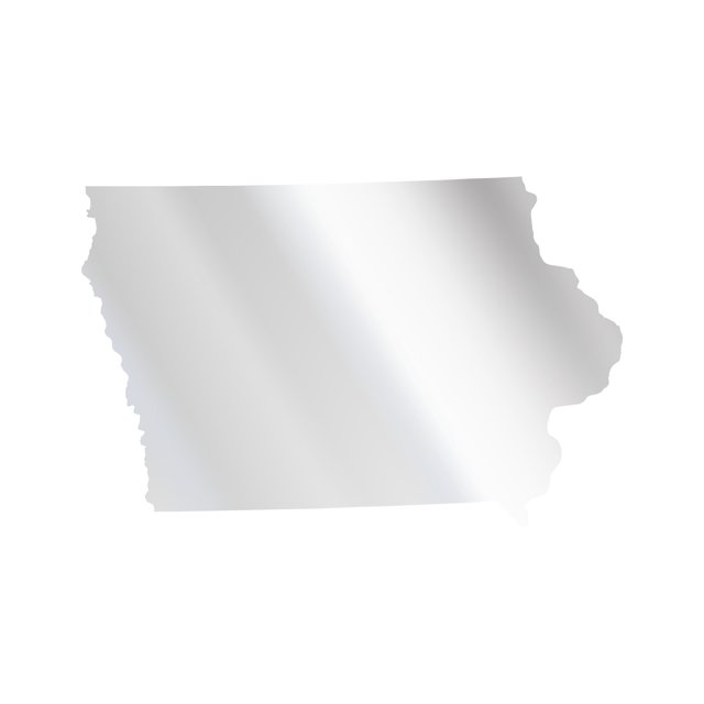 Iowa Shaped Sticker Decal Die Cut - Self Adhesive Vinyl - Weatherproof ...