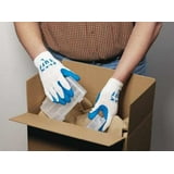 Memphis Glove Flex Tuff Latex Dipped Gloves, Medium, Blue/White ...