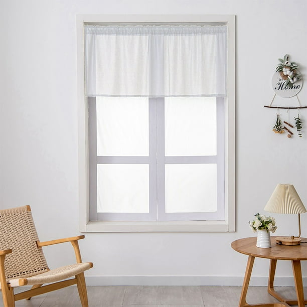 Fashnice Half Window Curtain Decor Kitchen Curtains Rod Pocket Simple ...