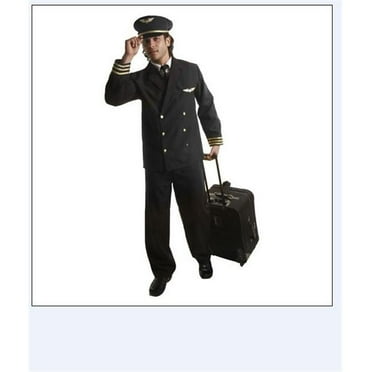 Airline Captain Black Adult Halloween Costume - Walmart.com