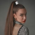 4 count Ponytail Holder Hair Clips Metal High Ponytail Hair Cuff Simple ...