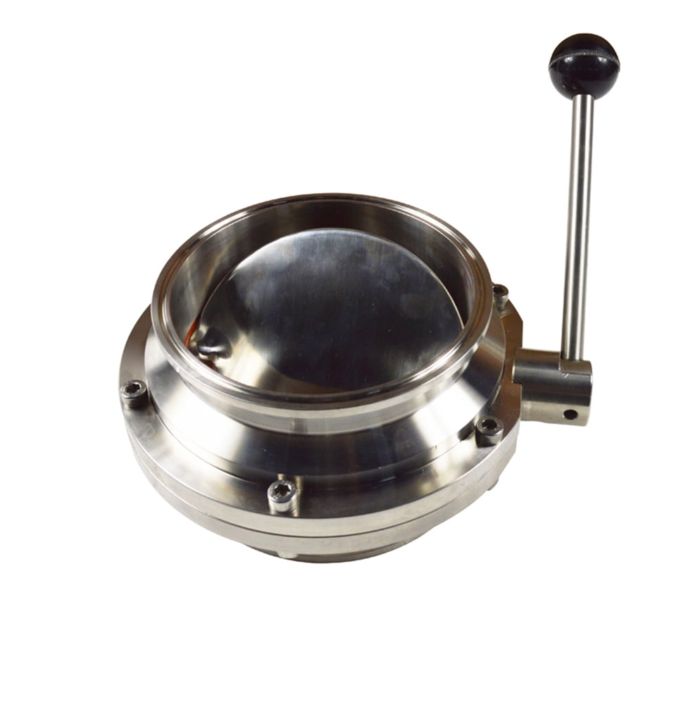 Techtongda 6" Trip Clamp Sanitary Butterfly Valve Stainless Steel Food ...