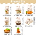 pdqouc 3pcs Cute Resin Figurine Bunny Ornament Small Animal Statue DIY ...