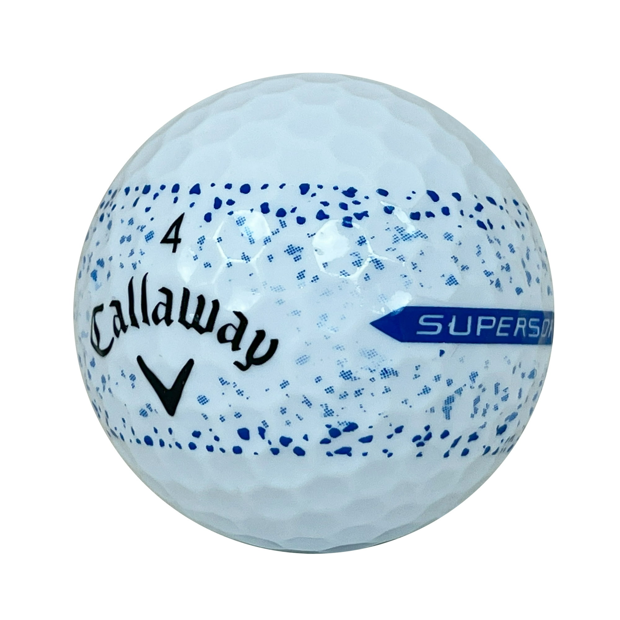 24 Callaway Supersoft Splatter Pristine Blue By Mulligan Golf Balls - Used Golf Balls