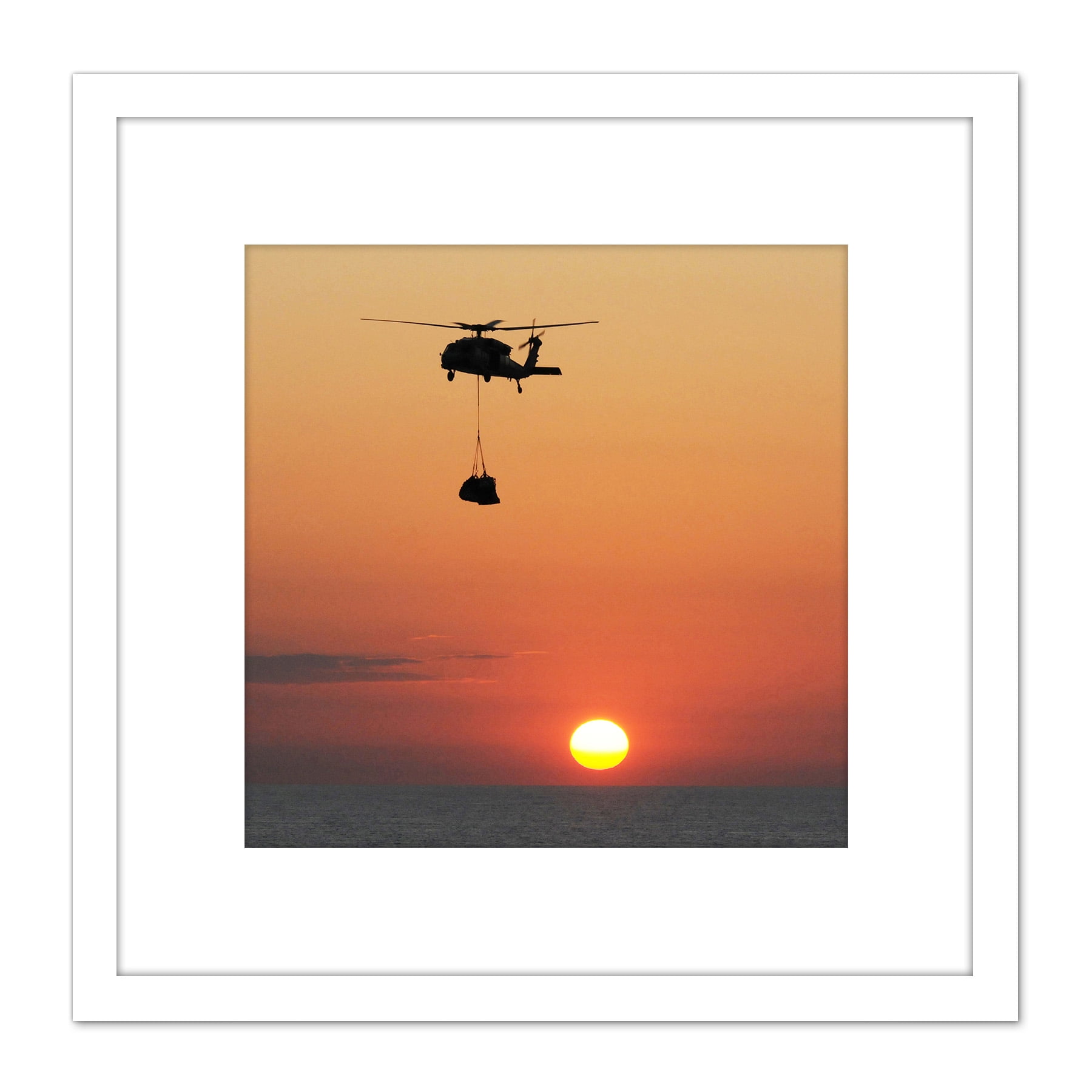 Military USA Navy MH-60S Seahawk Helicopter Photo 8X8 Inch Square ...