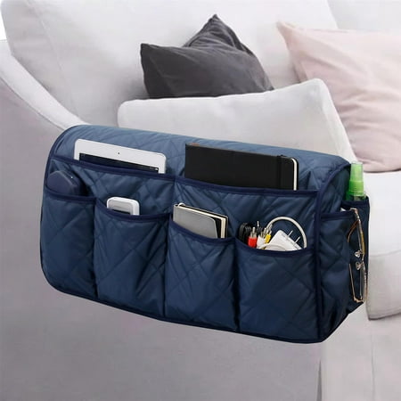 Sofa Couch Remote Control Holder Arm Rest Organizer Storage Bag Pouch ...