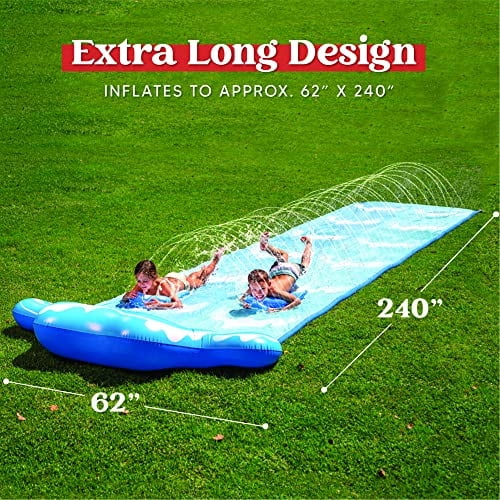 Sloosh 20ft Slip and Slide 2 personas Blue Wave Water Toboganes con 2 ...
