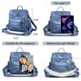 HONGLONG PU Leather Backpack Purse for Women, Versatile Waterproof ...