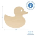 Rubber Duck Wood Cutouts 11-inch, Pack of 5 Unfinished Wood Crafts ...