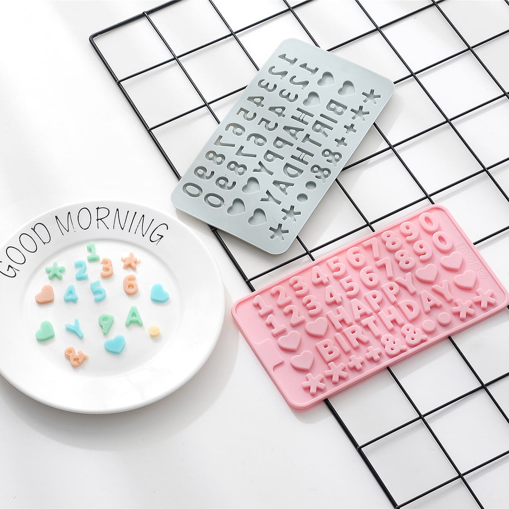TureClos Silicone Mold Letters Candy Chocolate Mold 3D Cake Decorating ...