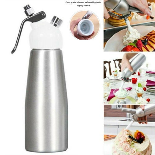 250mL Whipped Dessert Cream Dispenser Whipper Foam Maker +3 Nozzles ...