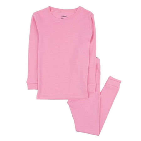 Leveret - Leveret Kids Pajamas Boys & Girls Solid Light Pink 2 Piece ...