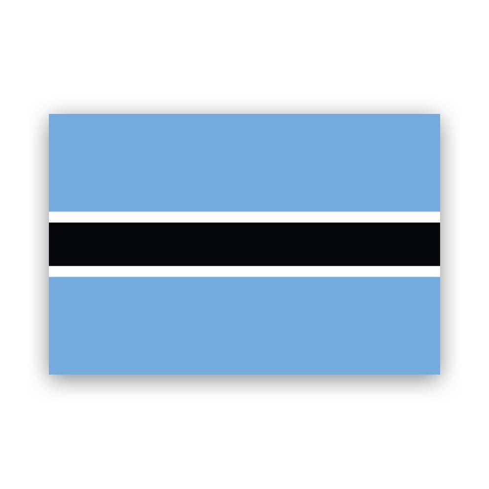Botswana Flag Sticker Decal - Self Adhesive Vinyl - Weatherproof - Made ...