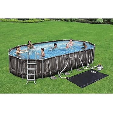 Bestway Power Steel 18' x 9' x 48" Rectangular Above Ground Swimming ...