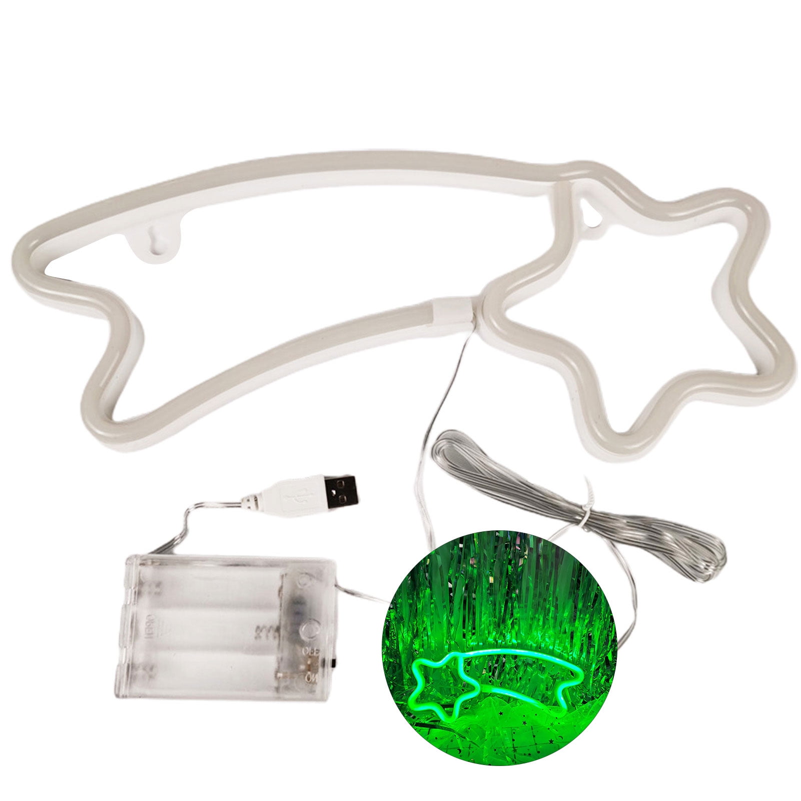 LED Meteor Lamp, Battery/USB Dual Powered, Flicker-Free, Colorful ...