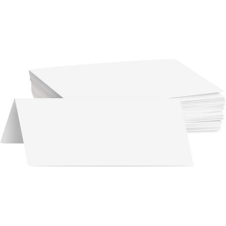 Vertical Fold Tent Cards - 4.25 x 11 Inch Heavyweight White Card Stock ...