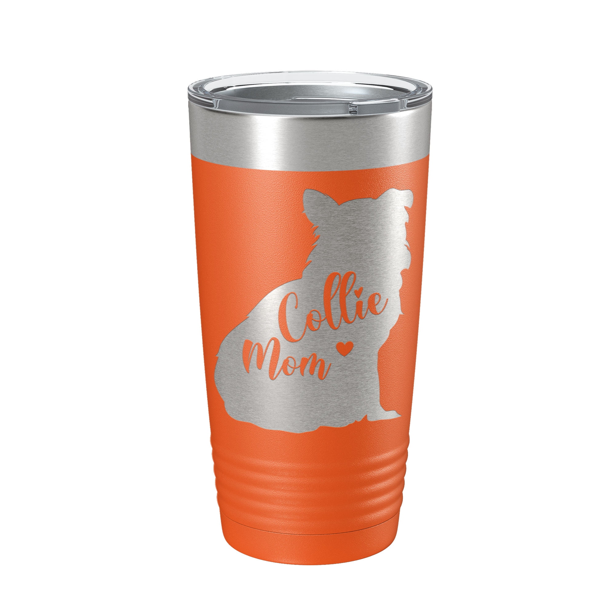 Collie Mom Tumbler Dog Travel Mug Gift Insulated Laser Engraved Coffee ...