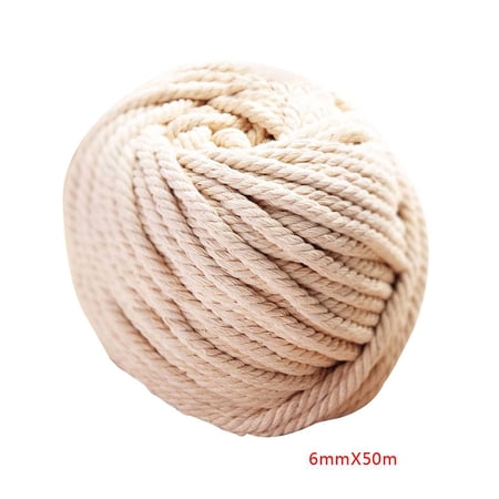 High Strength Round Flat Tying Thread Rope Biege Twist Cotton Cords for ...