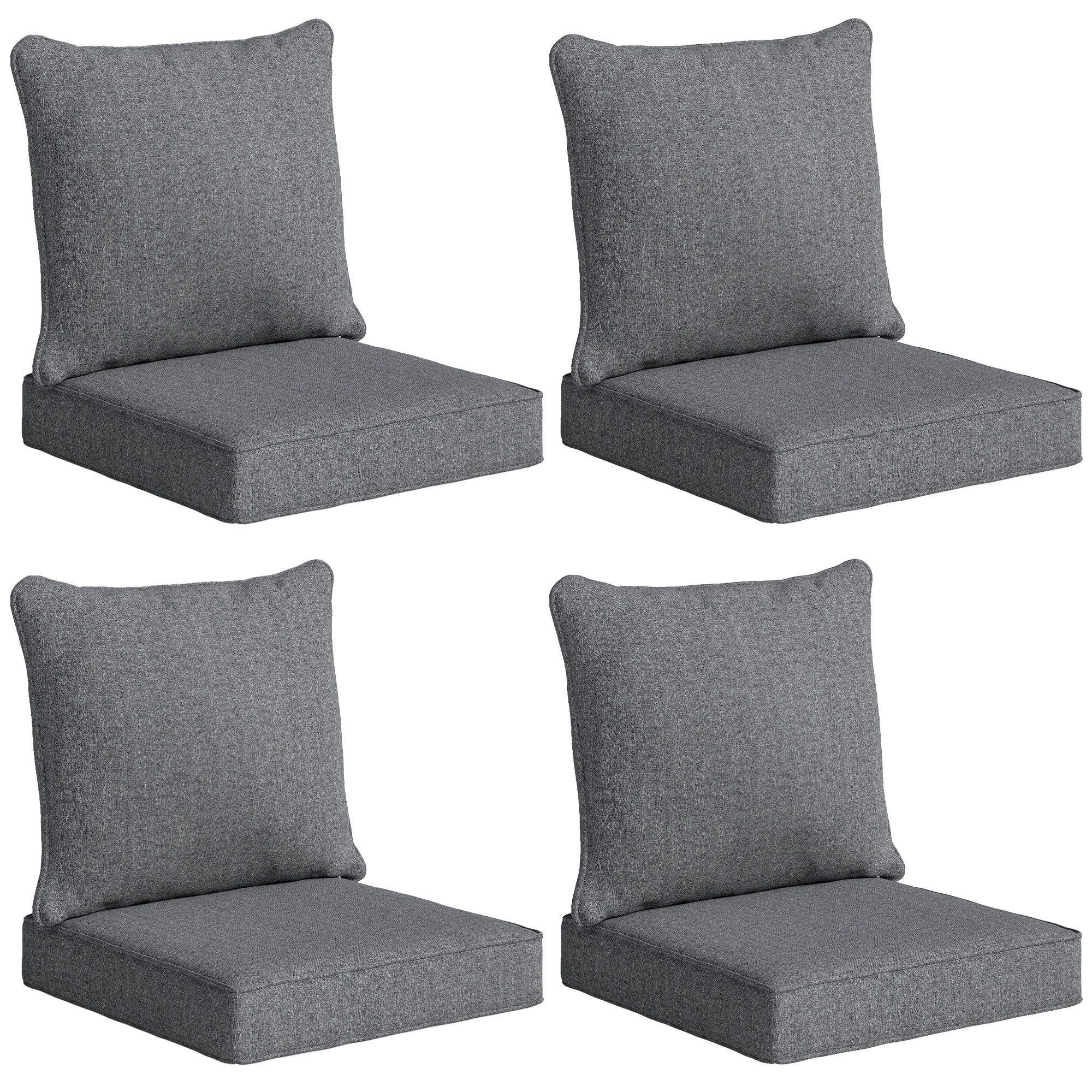 Click here for Outsunny Outdoor Chair Cushions Set Of 4  Patio Ch... prices