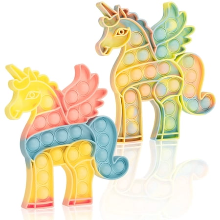 IGUOHAO Fidget POP Unicorn Toys: 2Pack Silicone Unicorn Fidget Sensory ...